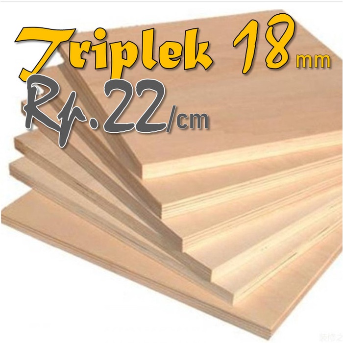 Jual TRIPLEK 18mm Harga /cm (CARA ORDER LIHAT DESKRIPSI) | Shopee Indonesia