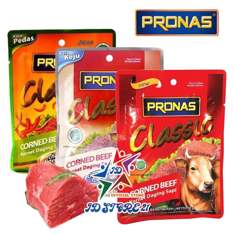 Jual Cornet Corned Beef Daging Pronas All Varian Ori Keju Chili ...
