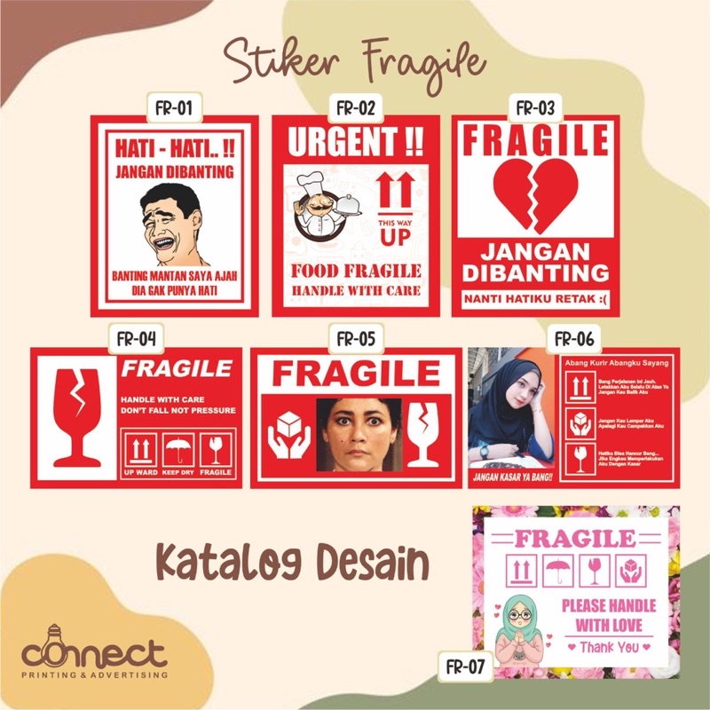 Jual STICKER FRAGILE | STIKER JANGAN DIBANTING LUCU | Shopee Indonesia