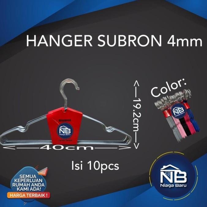 Jual @#@#@#] Gantungan Baju Subron Hanger Stainless Steel Warna 4 mm ...