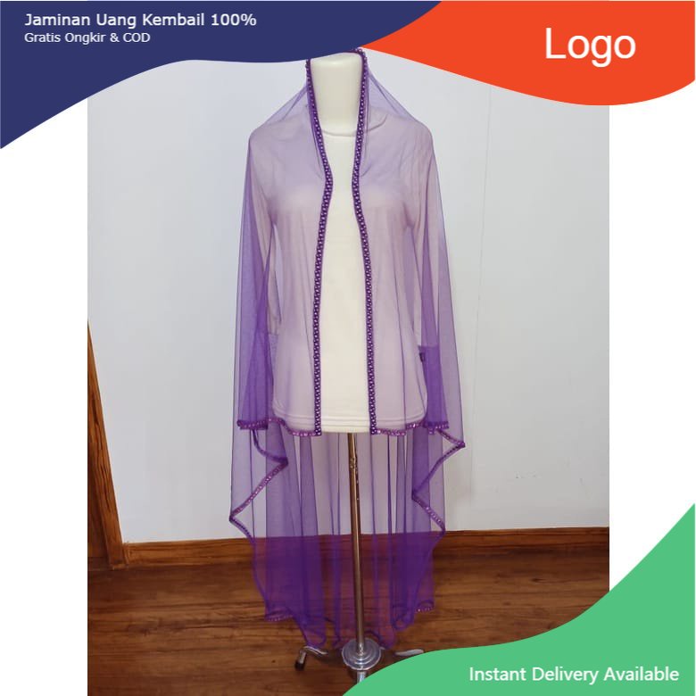 Jual Slayer Pengantin Veil pengantin slayer murah mutiara UNGU TARO | Shopee Indonesia