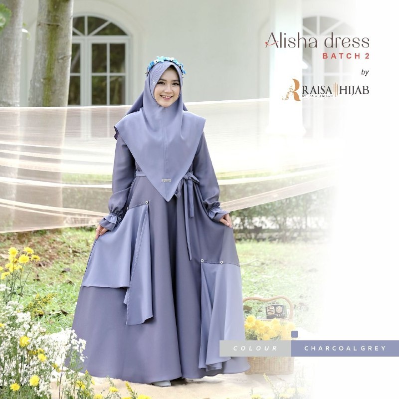 Jual Alisha Dress Two Tone by Raisa Hijab || READY STOCK | Shopee Indonesia