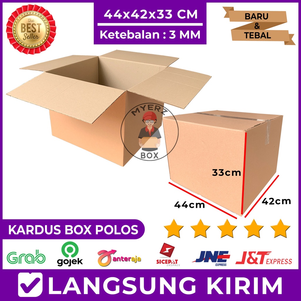 Jual Kardus Besar Jumbo Karton Box Polos 44x42x33 Utk Packing Pindahan ...