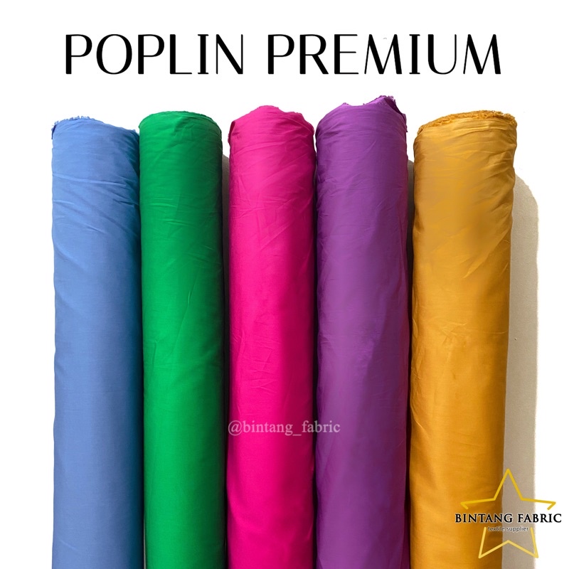 Jual 1 Rol Bahan Kain Cotton Poplin Premium ± 100 yard | Shopee Indonesia