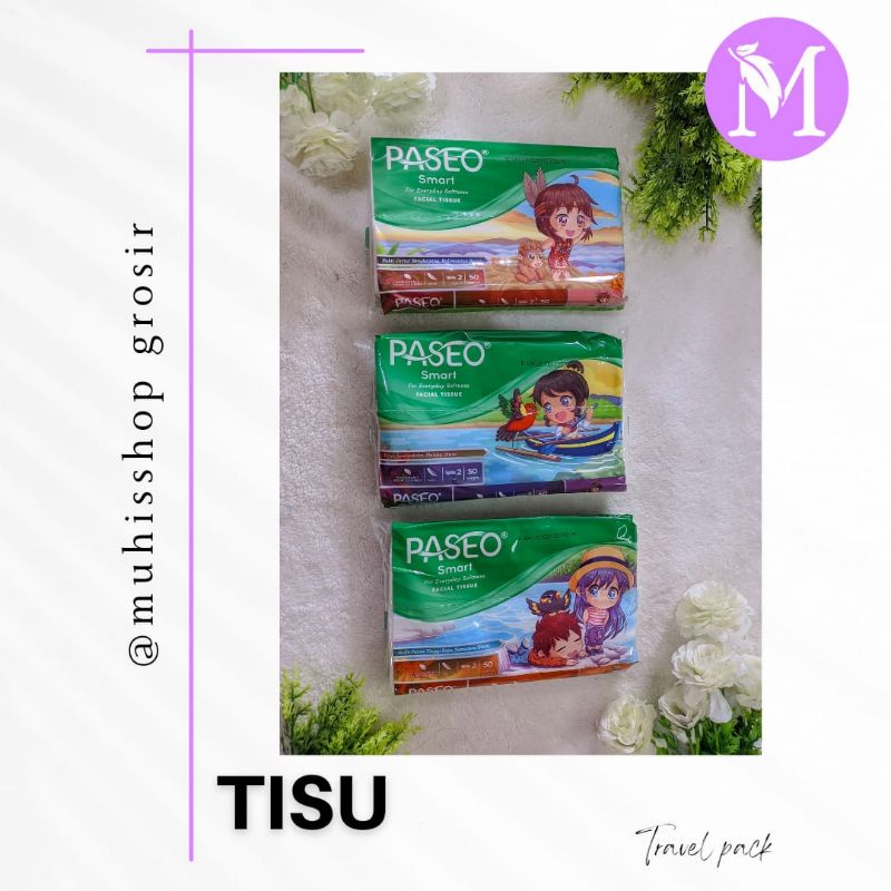 Jual TISU TISSUE PASEO KECIL TRAVEL PACK ISI 50 SHEETS ISI 12 SHEET ...