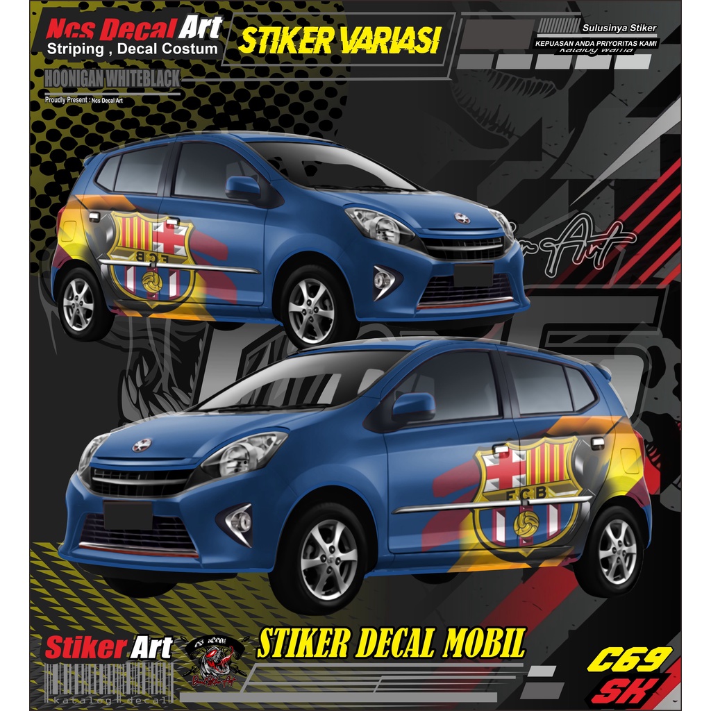 Jual Stiker Decal Mobil Variasi Stiker Variasi Mobil Honda Brio Stiker ...