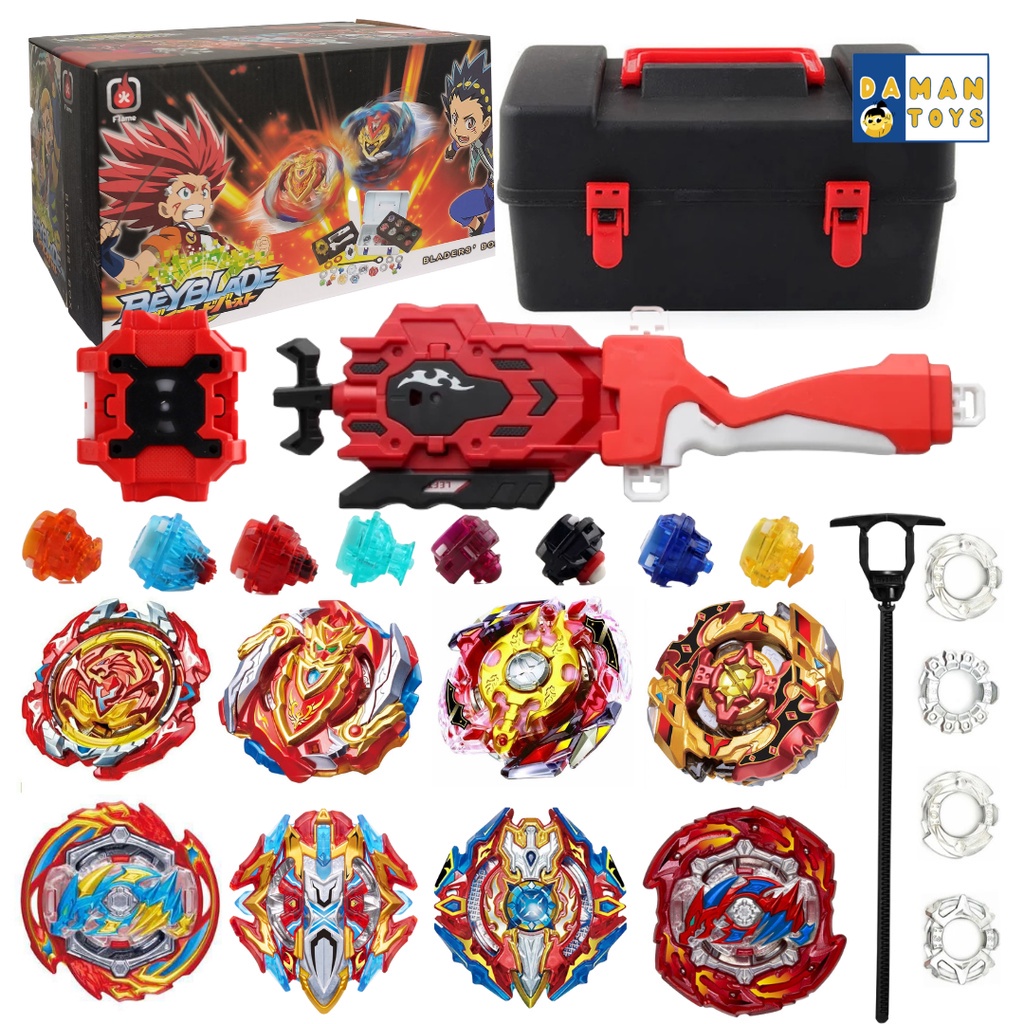 Jual DT Gasing Beyblade Portable Box 8 In 1 Gasing Set | Shopee Indonesia