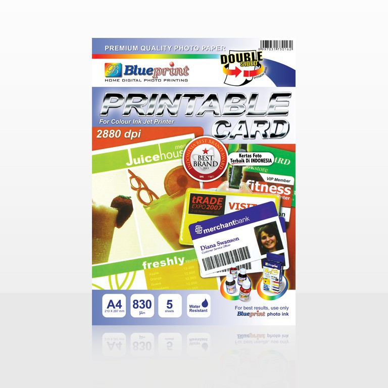 Jual Printable Card White / ID Card BLUEPRINT A4 / PVC BLUEPRINT ...