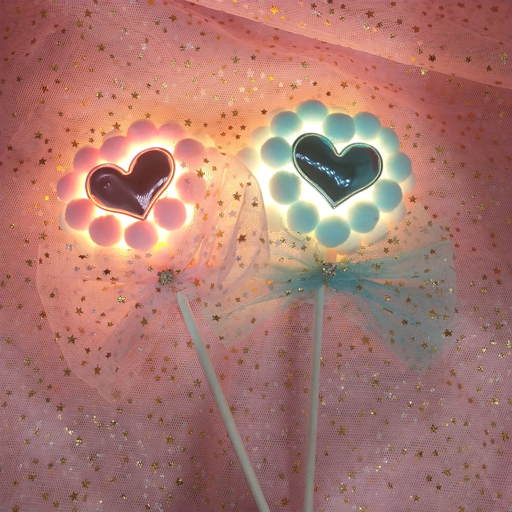 Jual Topper Pom Love Lampu Kelap Kelip / Topper Ulang Tahun / Love Pom ...