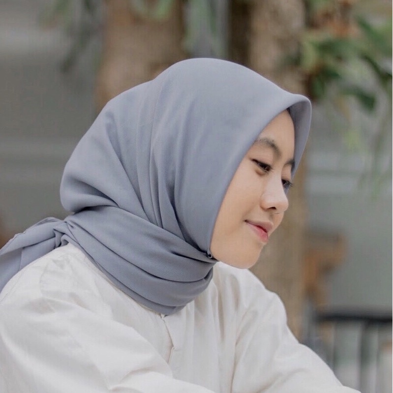 Jual Minara Dark Grey - Sada Square Hijab (Polycotton) | Shopee Indonesia