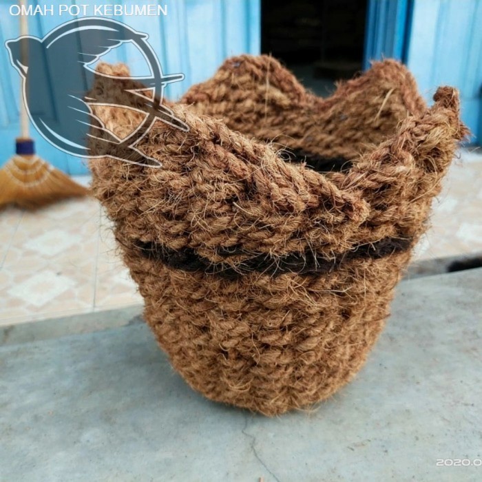 Jual POT BESAR SABUT KELAPA VARIASI GELOMBANG UNIK KEREN 22CM | Shopee ...