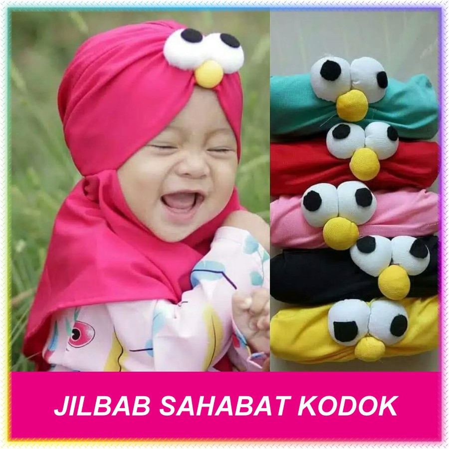 Jual Jilbab Anak Muslimah Hijab Jersey Sahabat Katak Elmo Fun Kid ...