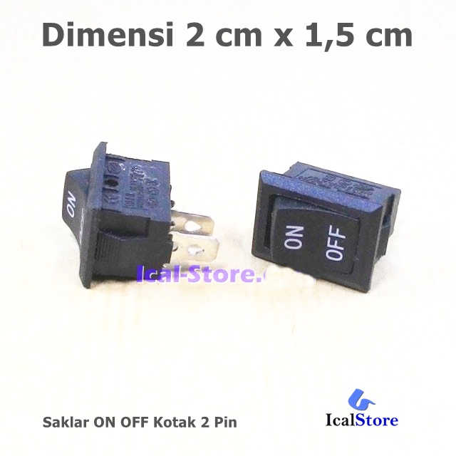 Jual Saklar Switch ON OFF Kotak Hitam 2 Pin Kaki | Shopee Indonesia