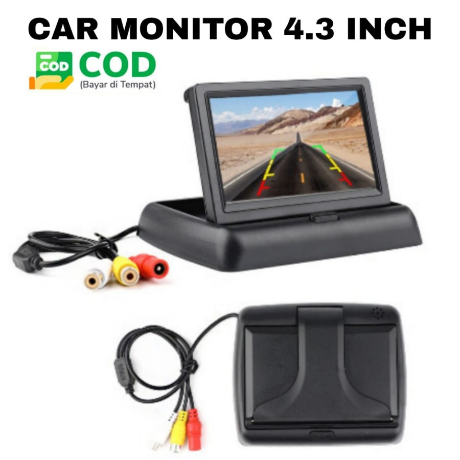 Jual Layar Monitor Monitor Parkir Mobil Foldable Rear View TFT LCD 4.3 ...