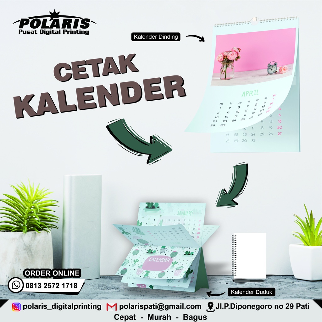 Jual KALENDER DINDING + KLEM / KALENDER SIAP PASANG UKURAN A3+ | Shopee ...