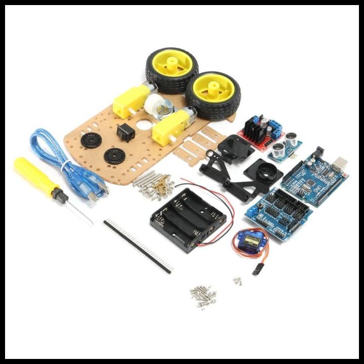 Jual Diy Robot Halang Rintang Arduino Obstacle Avoidance Smart Car 2wd