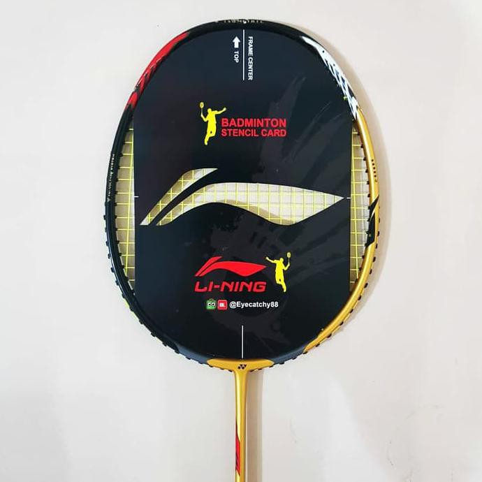 Jual BADMINTON RAKET STENCIL CARD/LOGO RAKET/ CETAKAN RAKET - LINING ...