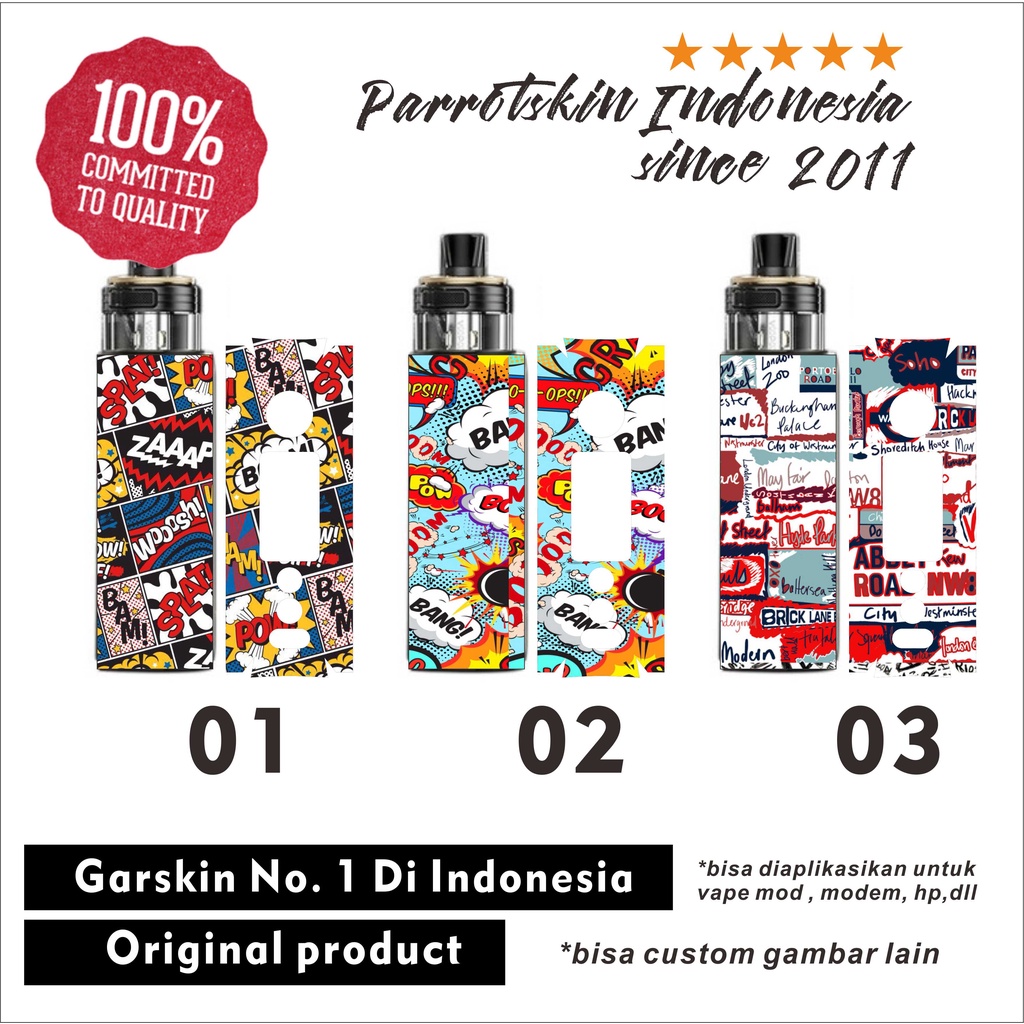 Jual Garskin Skin Drag S Comic doodle sticker edition BISA CUSTOM ...