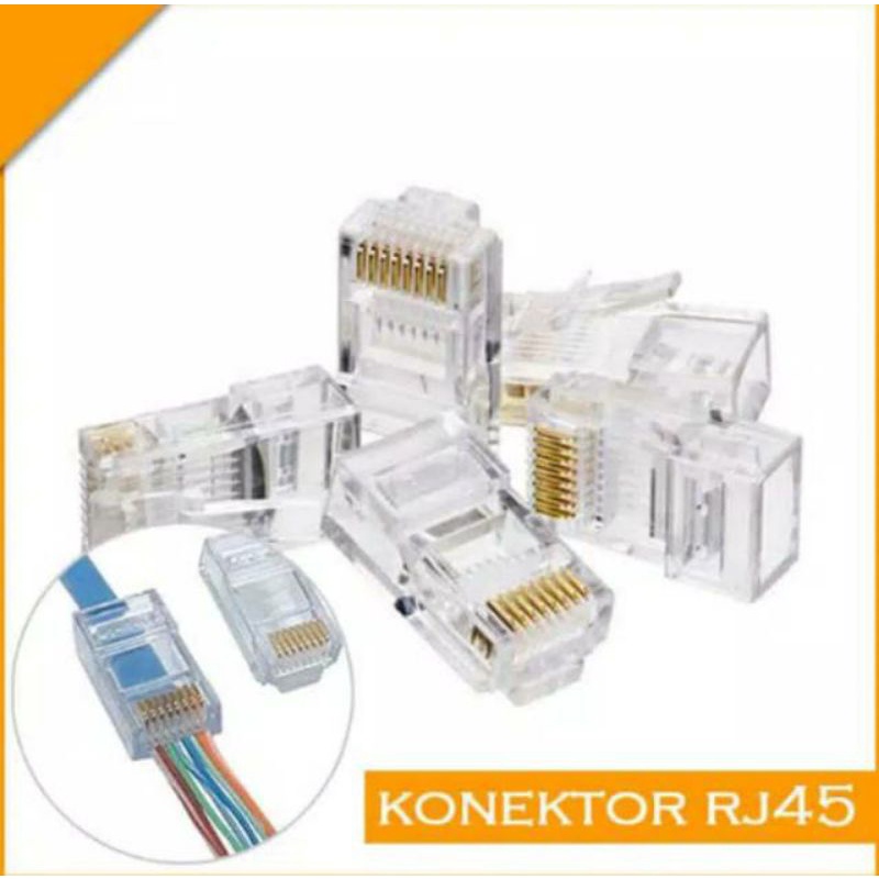 Jual Connector UTP RJ45 Cat 5e/Konektor RJ 45 Cat5e ECER 1pcs | Shopee ...