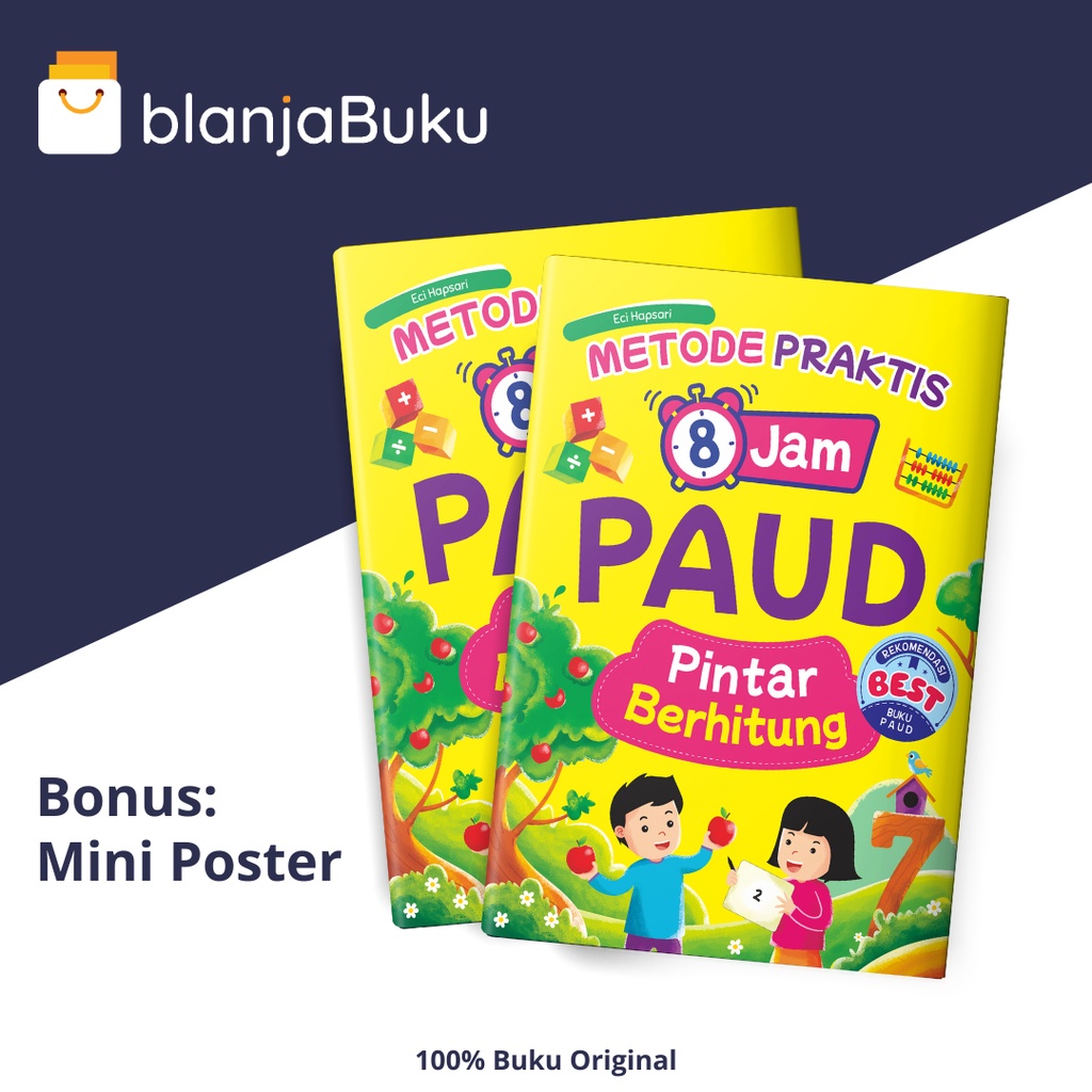 Jual BUKU ANAK PAUD DAN TK - METODE PRAKTIS 8 JAM PAUD PINTAR BERHITUNG ...