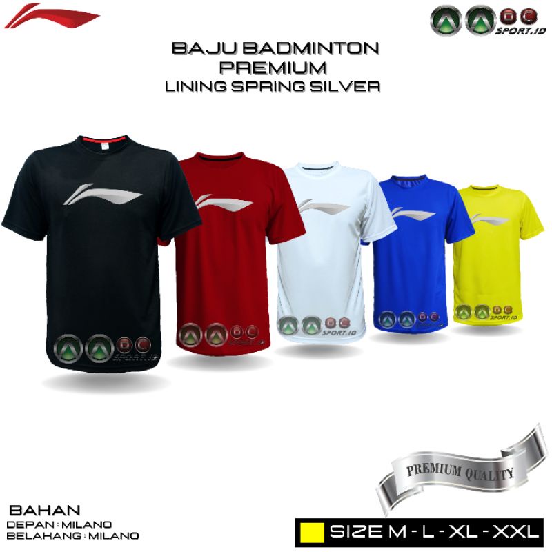 Jual BPL-04 LN SPRING SILVER BAJU BADMINTON PREMIUM LINING DEWASA ...