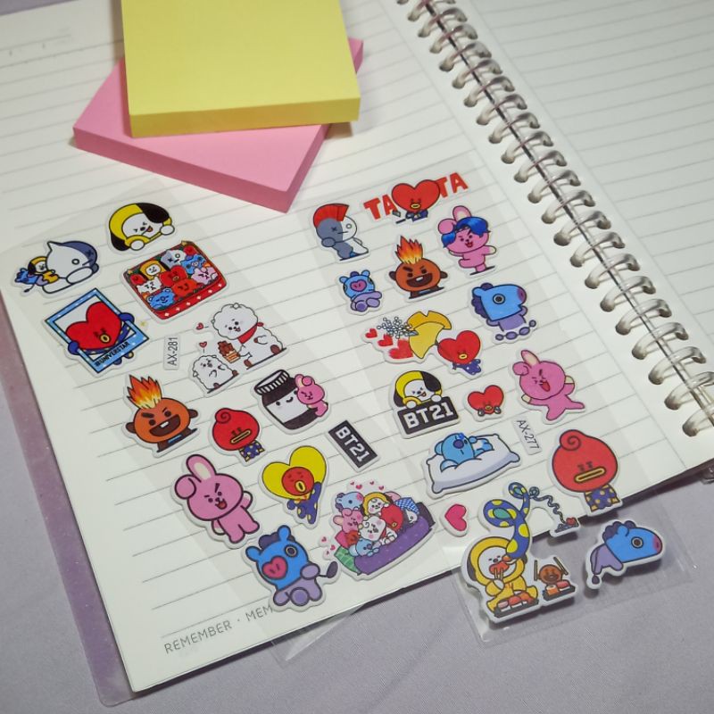 Jual Sticker 3D BT21 BTS Cute Journal Aesthetic | Shopee Indonesia