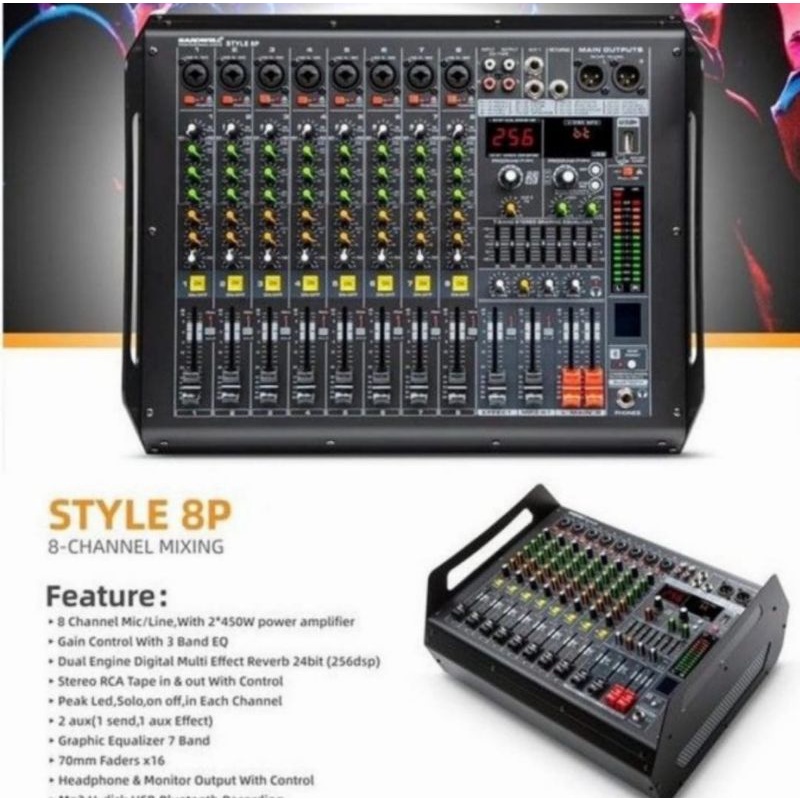 Jual Power Mixer Hardwell STYLE 8P ORIGINAL 8 CHANNEL | Shopee Indonesia