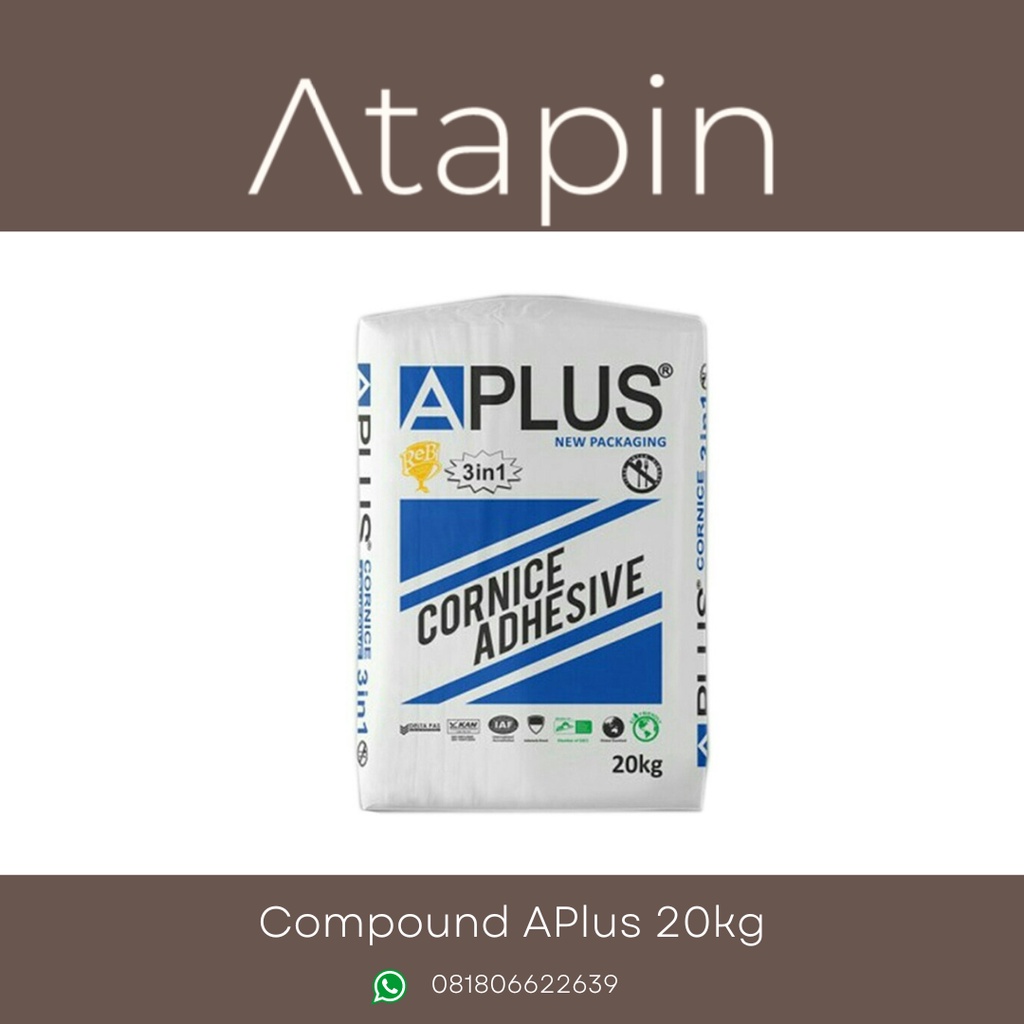 Jual Compound APlus 20kg / Kompon Gypsum APlus 20kg / Cornice Adhesive ...