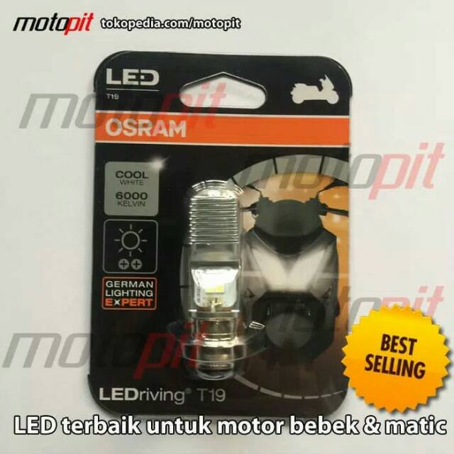 Jual Osram lampu led T19 M5k1 lampu utama motor H6 putih AC/DC plug n play | Shopee Indonesia