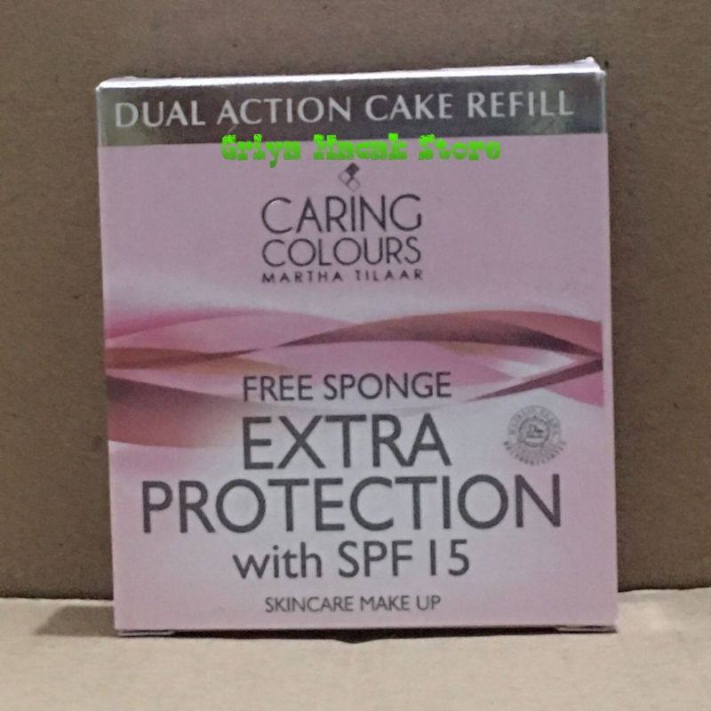 Jual CARING COLOURS Extra Protection Dual Action Cake 14gr [REFILL ...