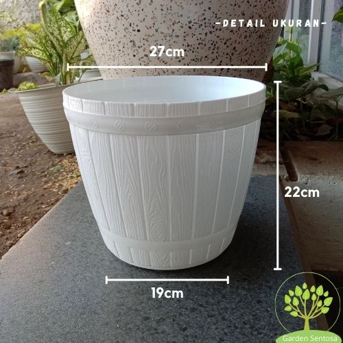 Jual Pot Bunga Plastik Besar Lovenia 32 Model Gentong Murah | Shopee ...