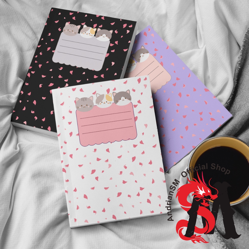 Jual Buku Catatan Cute Cat kucing Notebook Hardcover A5 | Shopee Indonesia