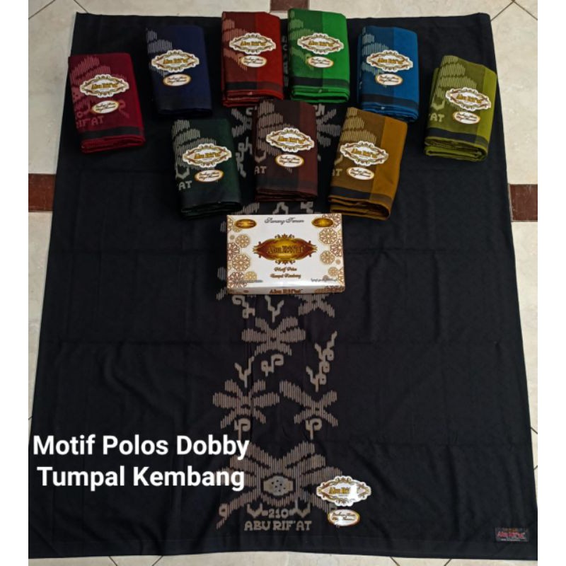 Jual SARUNG SERAGAM ABU RIFAT MOTIF KEMBANG BALI POLOS DOBBY | Shopee ...