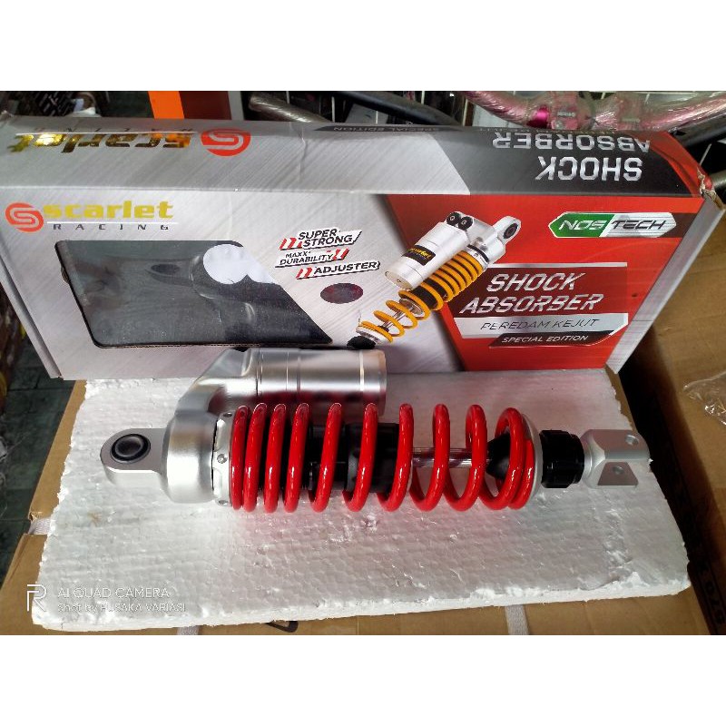 Jual shock breaker tabung atas adjuster SCARLET NOS TECH MIO 305MM ...