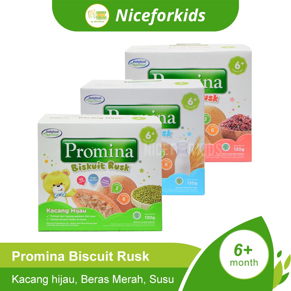 Jual Promina Biscuit Rusk Camilan Bayi 6-24 Bulan 130Gram Biskuit Bayi ...