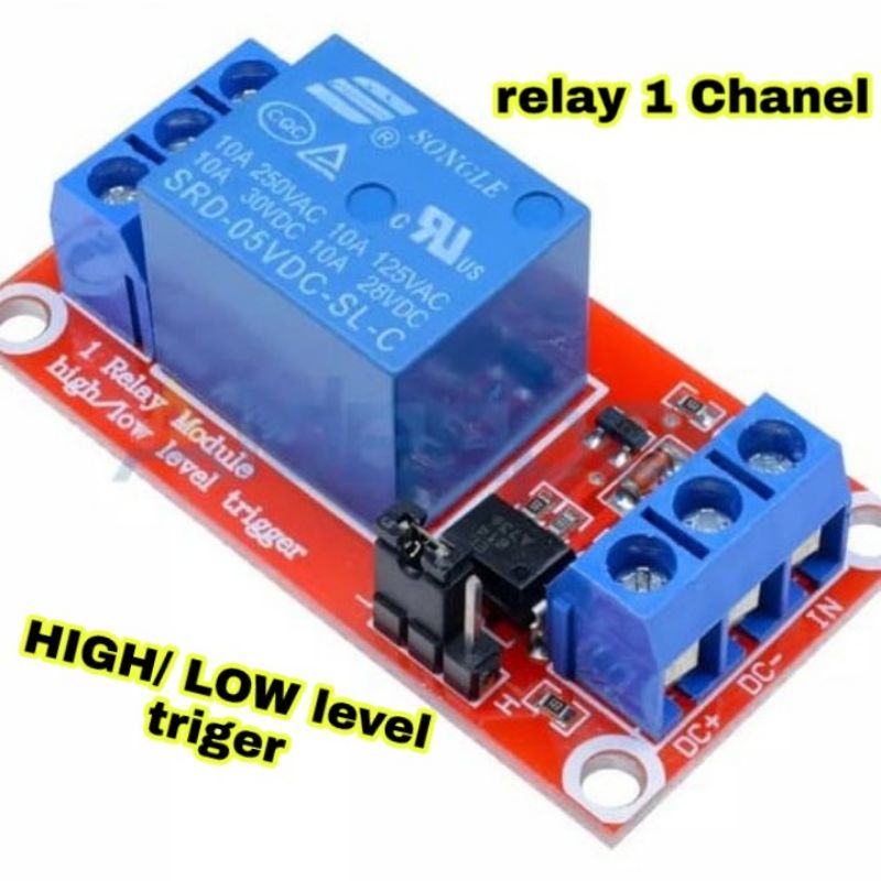 Jual Relay 1 Channel 5V Volt DC output 250VAC / 30VDC 10A support high ...