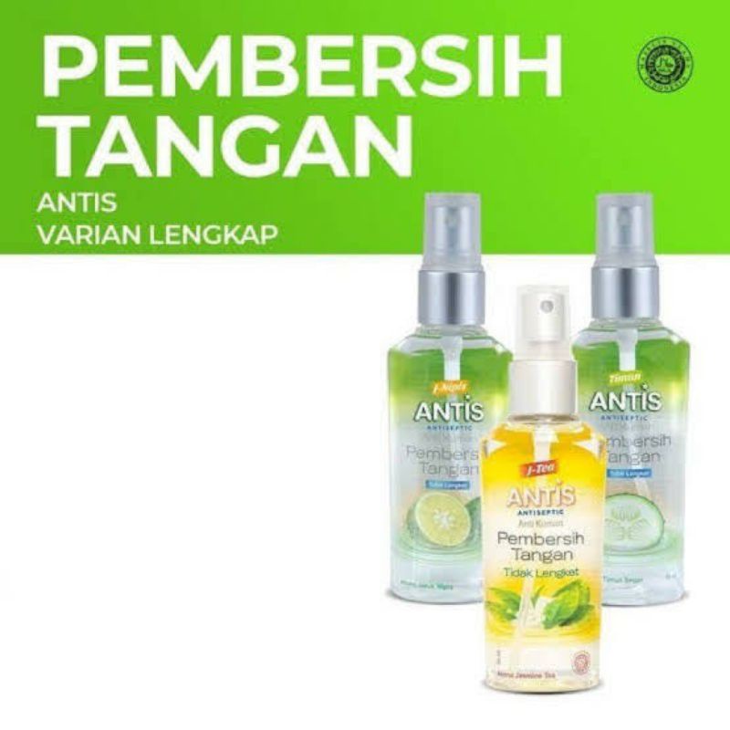 Jual Antis Cair Botol Spray 55ml / antis antiseptic bacterial cair 55ml ...