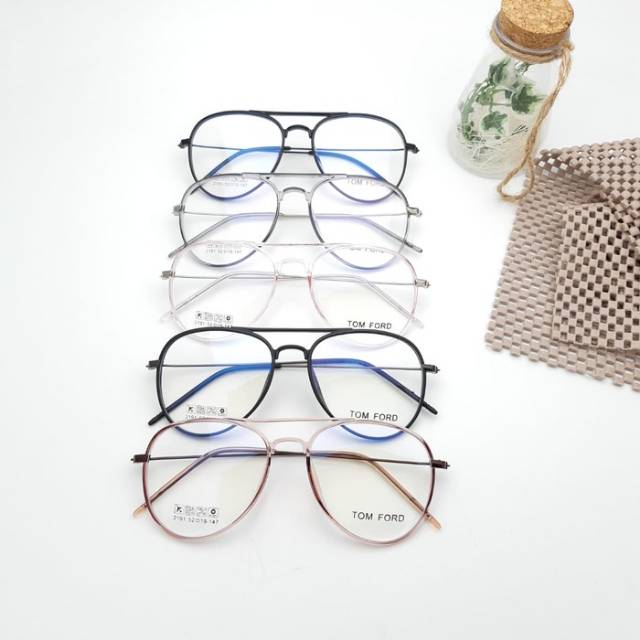 Jual Frame kacamata minus classic aviator + lensa antiradiasi | Shopee ...
