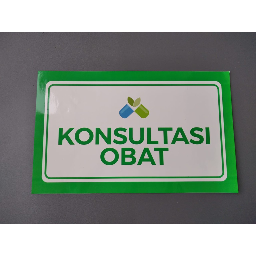 Jual Sticker Konsultasi Obat | Sticker Kesehatan Bahan Vinyl | 32 cm x ...