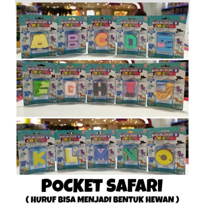 Jual Mainan Edukasi Anak Emco Pocket Safari Alphabet Animals A-Z Satuan ...
