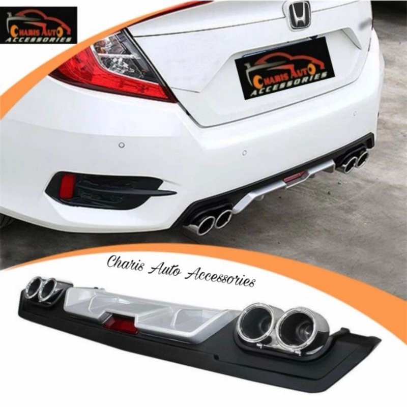Jual DIFFUSER CIVIC TURBO SEDAN 2016 - 2021 4 KNALPOT PNP | Shopee ...