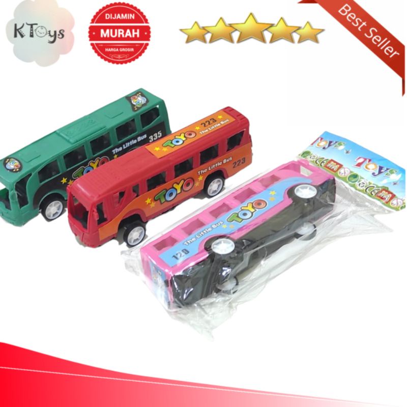 Jual mobil mobilan bentuk miniatur bus mirip tayo mainan anak seru ...