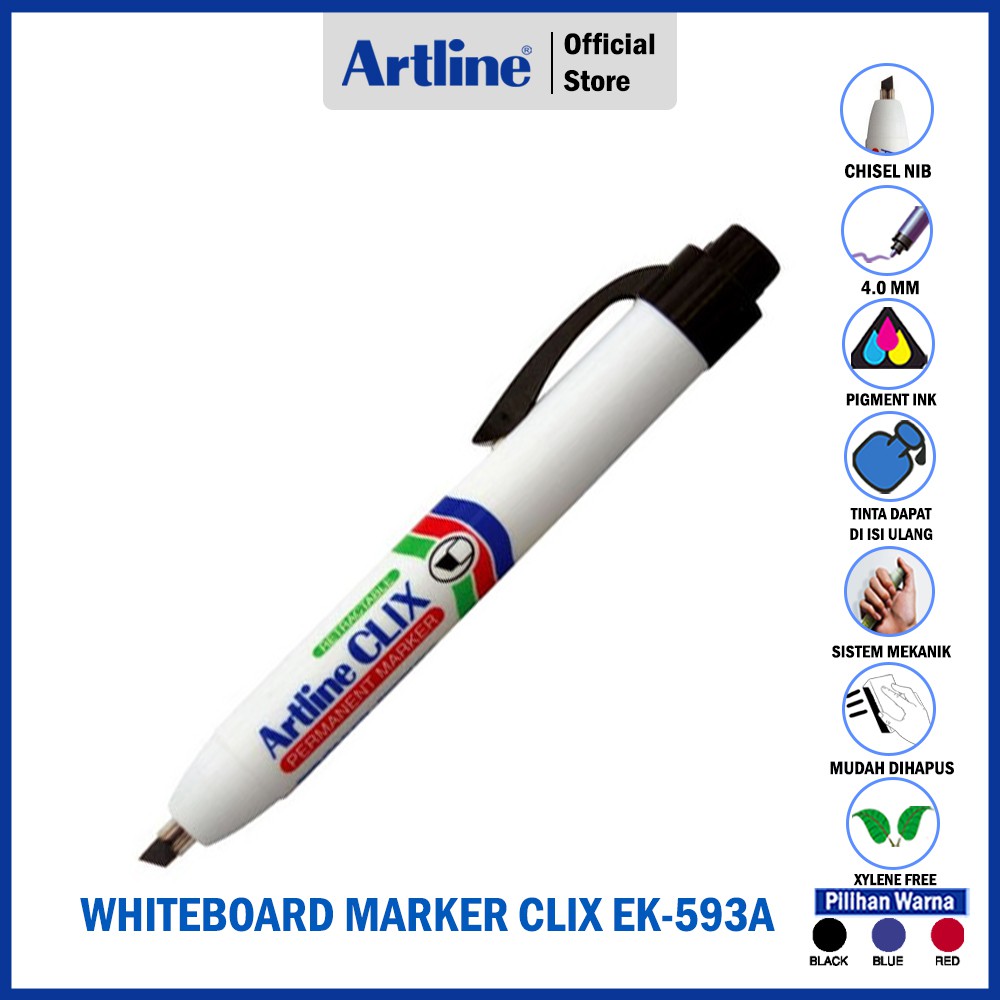 Jual ARTLINE Spidol Whiteboard Marker CLIX EK-573A | Shopee Indonesia