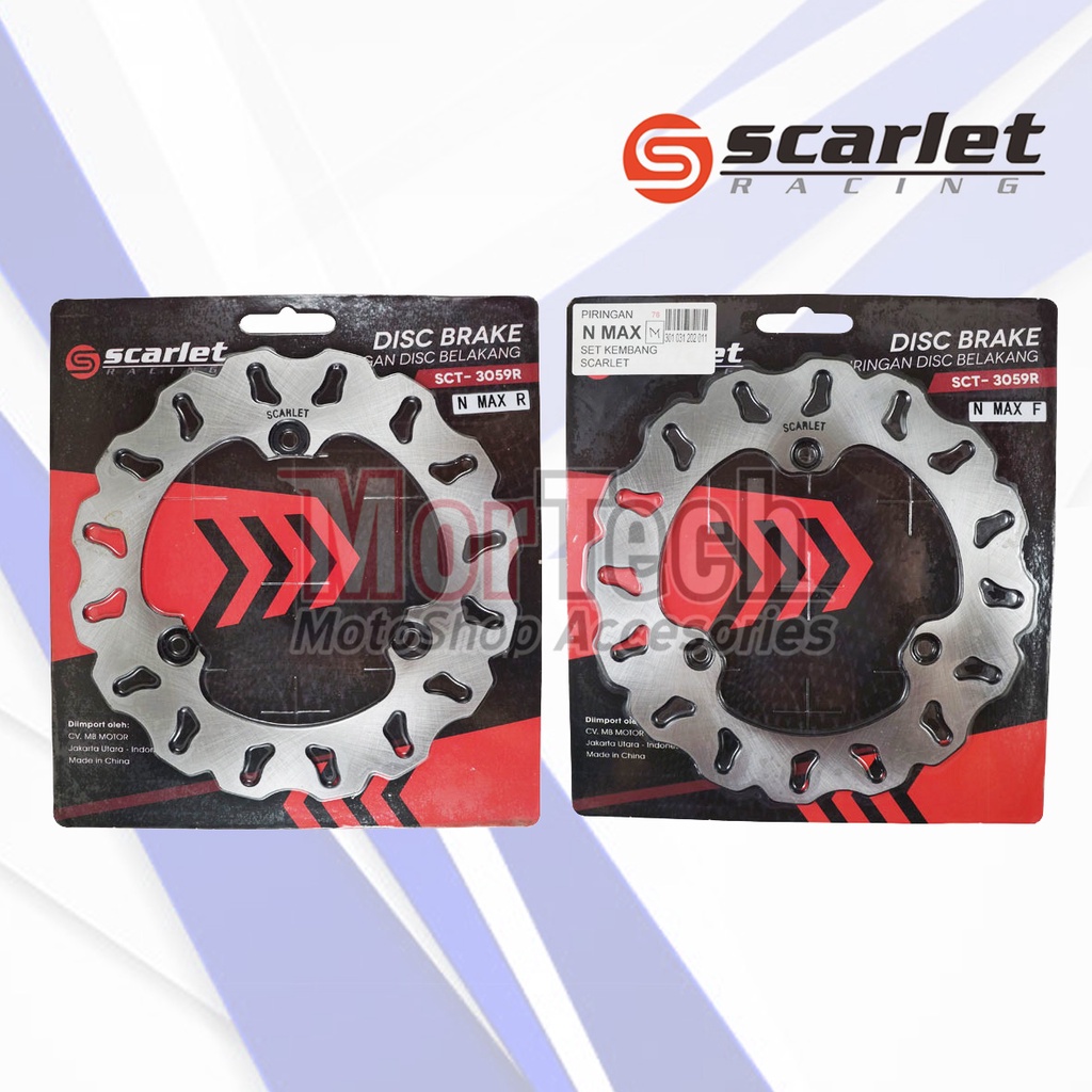 Jual Piringan Rem Cakram Set Disc Brake Scarlet Set Depan Belakang Uk. Standar Yamaha Nmax Old ...