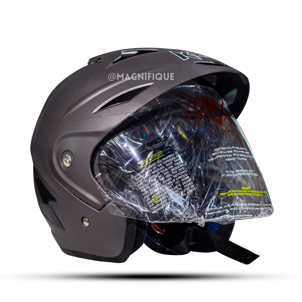 Jual Helm Motor Half Face JP5 Single Visor Helem Pria Wanita Dewasa ...