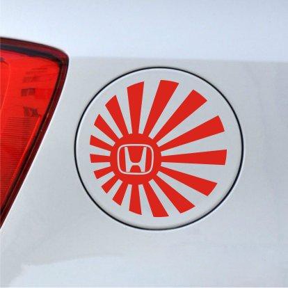 Jual stiker tutup tangki mobil unik cutting sticker mobil Honda Rising ...