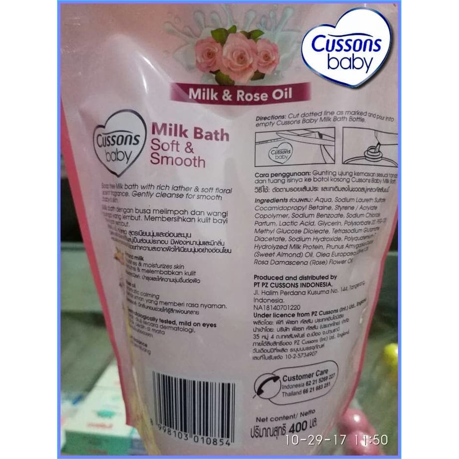 Jual Cusson Milk Bath Soft & Smooth 400 ml Refill | Sabun Cair Cussons Milk EN | Shopee Indonesia