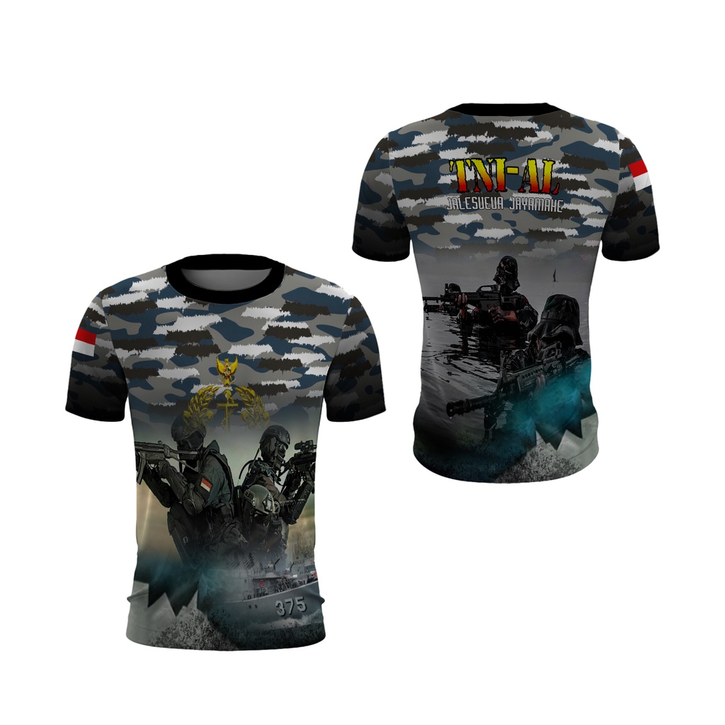 Jual Fikastore - Kaos Pria Motif TNI-AL FullPrint / Kaos ARMY TNI-AL ...