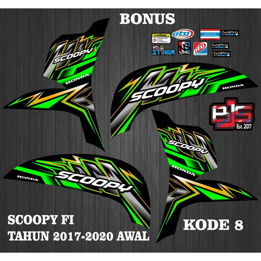 Jual [COD] Stiker Sticker Striping Scoopy fi 2017-2020 kode 8 | Shopee ...