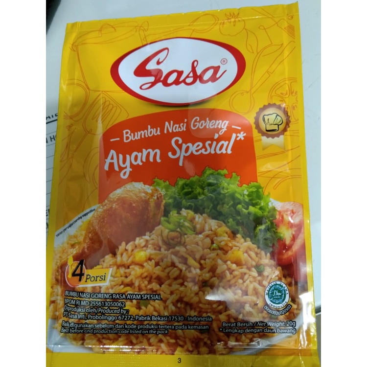 Jual Sasa Bumbu Nasi Goreng Ayam Spesial 20 G | Shopee Indonesia